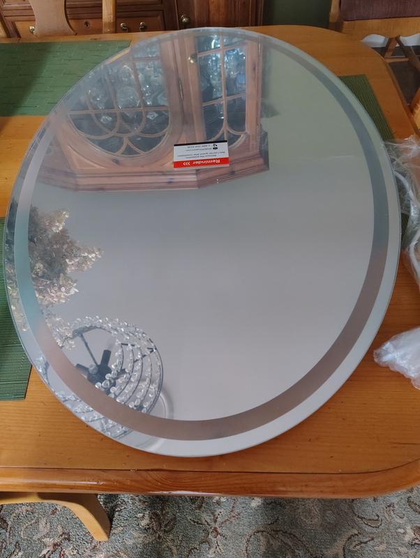 Keonjinn 24-in x 36-in Polished Frameless Oval Dimmable LED Lighted Fog ...