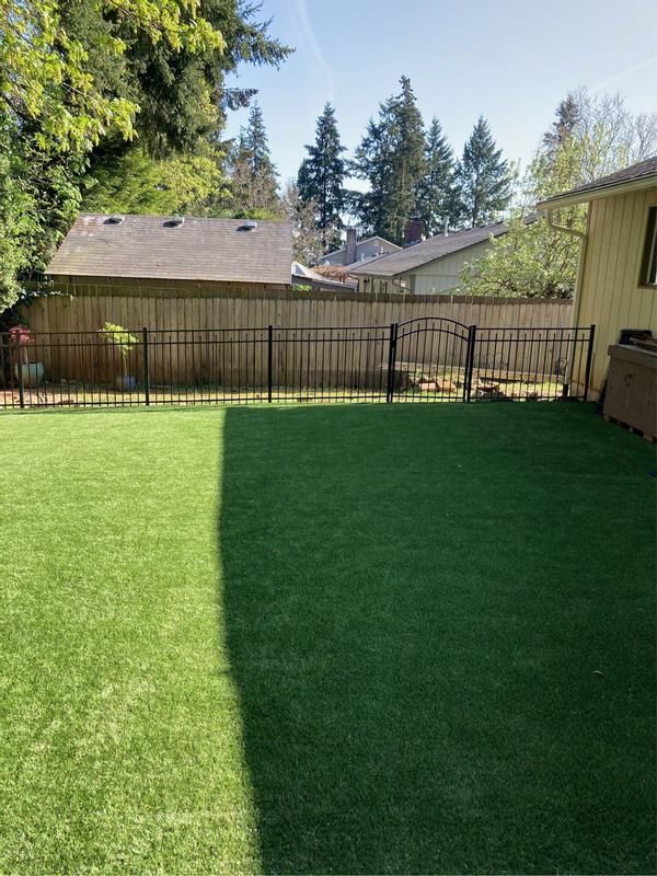 CATALYST Augustine 4-1/2-ft H x 6-ft W Black Aluminum Fence Panel in ...