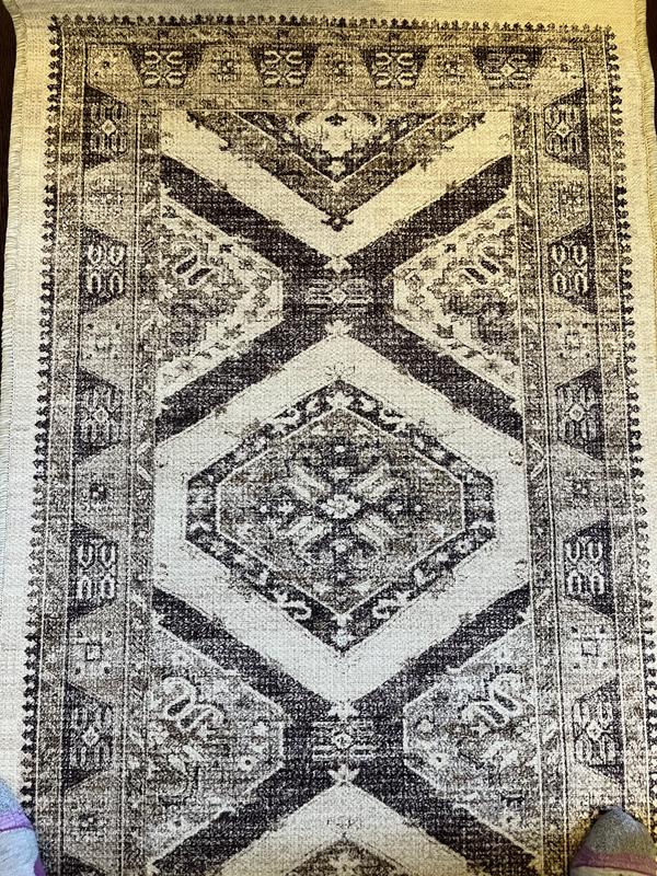 allen + roth 2 X 7 (ft) Grey Brown Indoor Distressed/Overdyed Machine ...