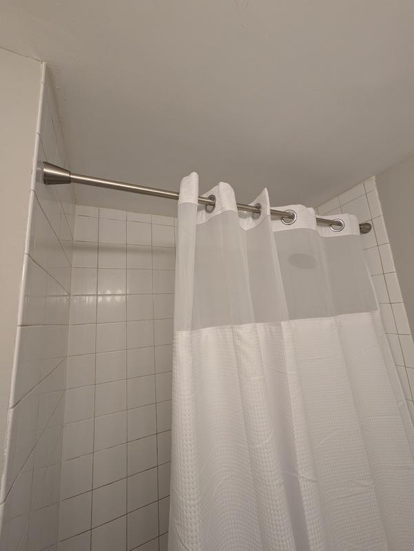 allen + roth 42-in to 72-in Brushed Nickel Tension Single Straight ...
