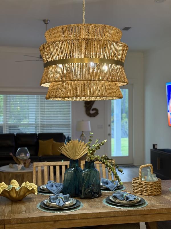 Scott Living Thurlo 4-Light Satin Brass Transitional Linear Large ...