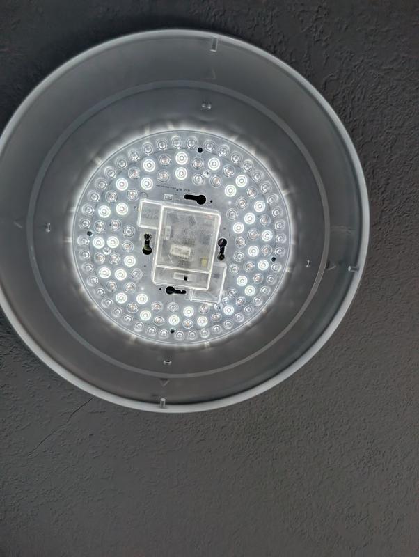 allen + roth HUGHES 1 -Light 14-in Matte Black Integrated LED Flush ...