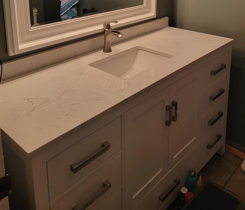 Wyndham Collection Sheffield 30-in Dark Gray with Brushed Chrome Trim ...
