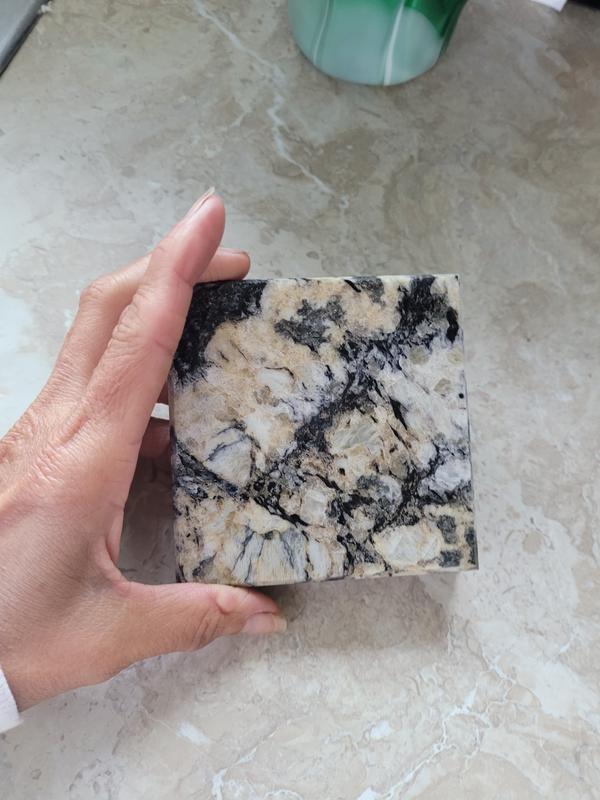 SenSa Orinoco/Polished Granite Black Kitchen Countertop SAMPLE (4-in x ...