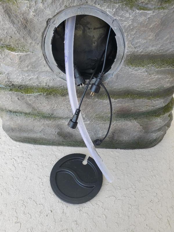 allen + roth 40.2-in H Resin Electric Powered Rock Outdoor Fountain ...