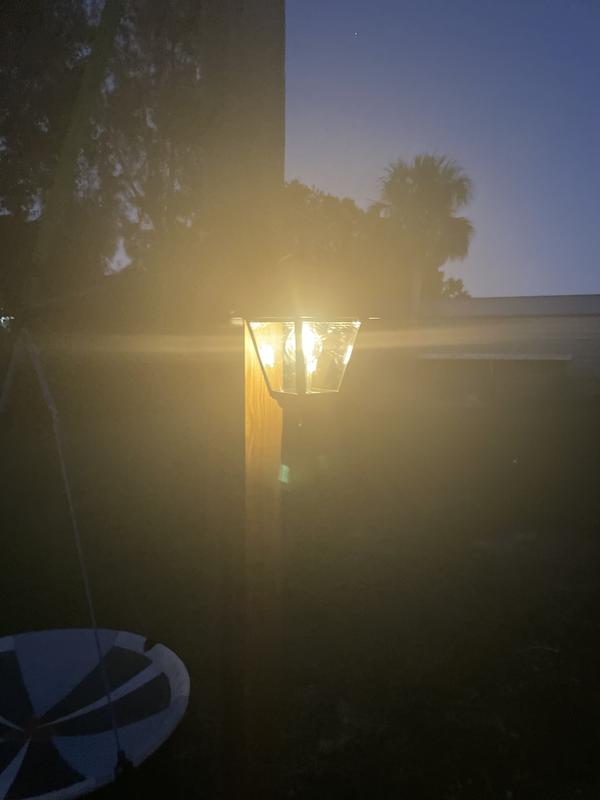 allen + roth Solar Wall Lantern 1-Light 14.37-in H Matte Black Solar ...