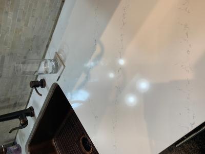 allen + roth Alluring Quartz White Kitchen Countertop SAMPLE (4-in x 4 ...