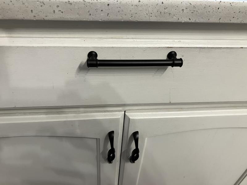 allen + roth Magnus 5-1/16-in (128mm) Center to Center Matte Black ...