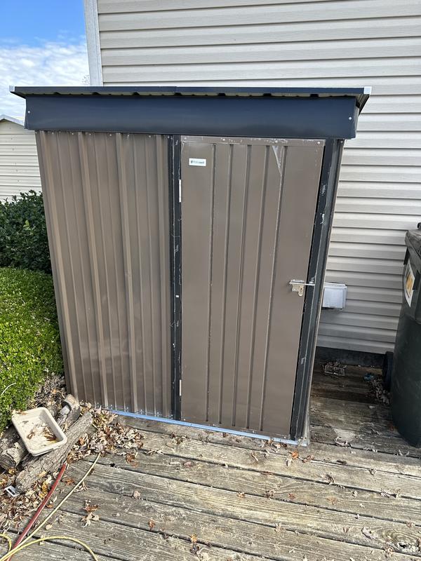 Vineego 5-ft x 3-ft PSS0BN Galvanized steel Metal Storage Shed in the ...