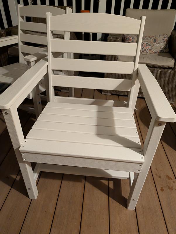 Serwall Set of 2 HDPE Durable Weather-Resistant Dining Chairs in the ...