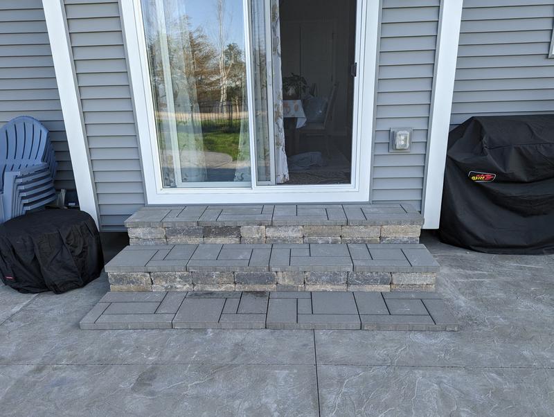 4-in H x 12-in L x 8-in D Charcoal/Tan Concrete Retaining Wall Block ...