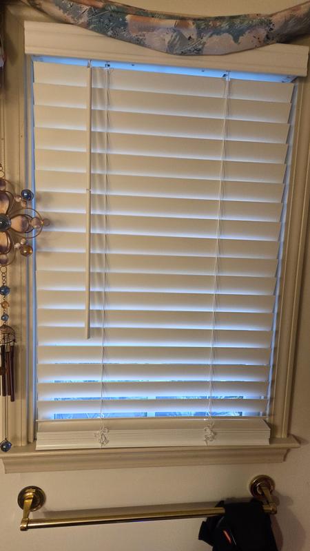 LEVOLOR Trim+Go 2-in Slat Width 65-in x 64-in Cordless Walnut Faux wood ...