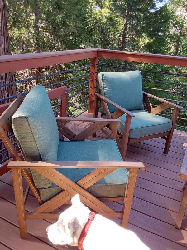 Style Selections Wood Cliff Set of 2 Brown Steel Frame Conversation ...