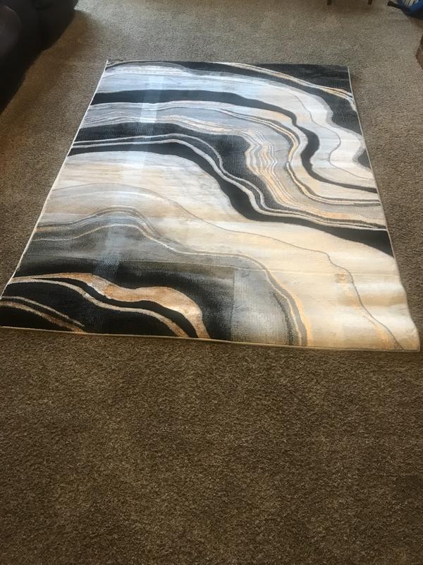 Origin 21 Blue Endless Space 10 X 13 (ft) Blue Indoor Geode Area Rug ...