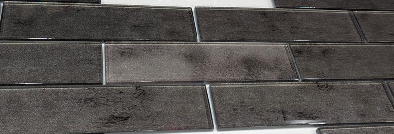 Apollo Tile Cosmos Stone Blue 12-in x 12-in Glossy Glass Brick Look ...
