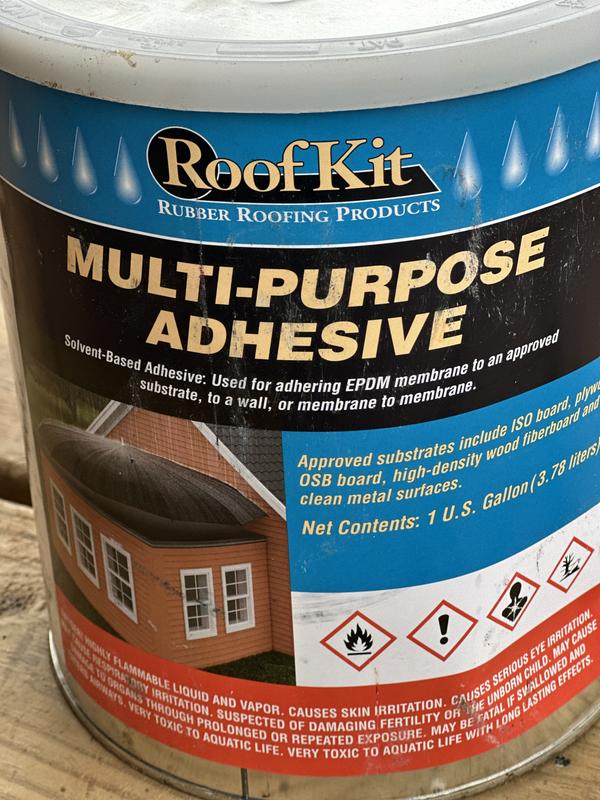 RoofKit Roofing Products Multipurpose 128-Fluid Oz. Black Roof adhesive ...