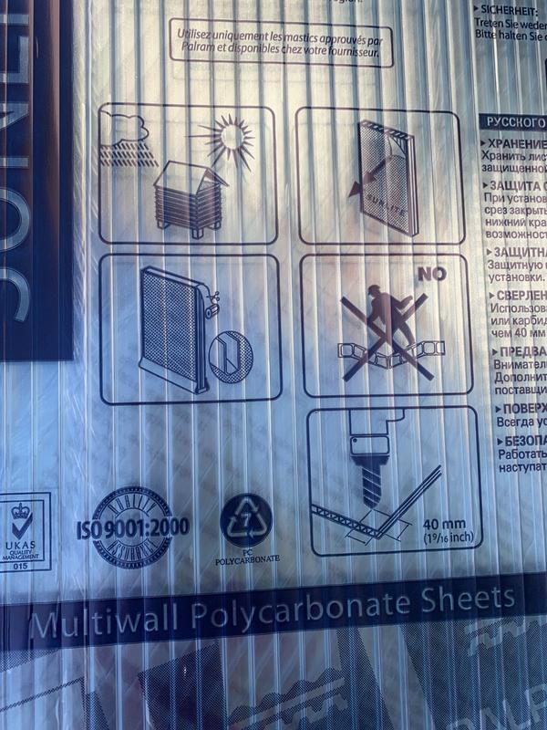 Sunlite 0.31-in T x 48-in W x 24-in L Clear Polycarbonate Sheet 400995 ...
