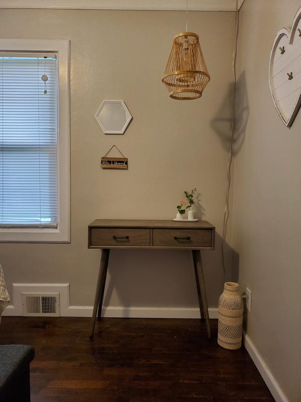 allen + roth 33.75-in Brown Modern/Contemporary Writing desk in the ...