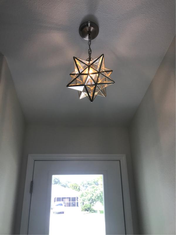 JONATHAN Y Stella 12" Moravian Star Metal Glam 1 -Light Old Rubbed ...