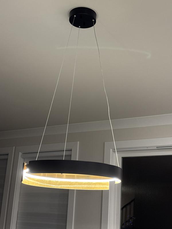 ZEVNI Opulent Mid-century Matte Black/textured Gold Chandelier Modern ...