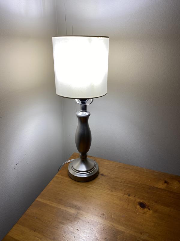 allen + roth 13.25-in Brushed Steel Plug-in Metal Lamp Base MML-1138BS at Lowes.com