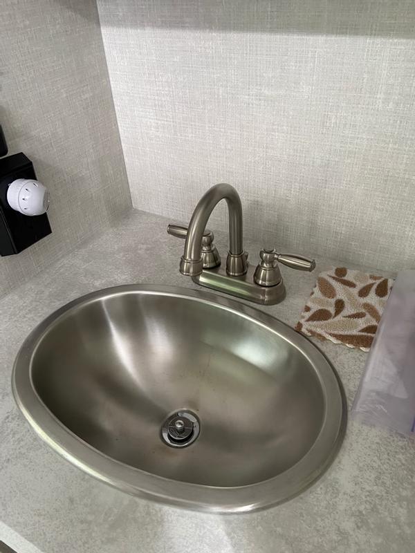 Peerless Apex Brushed Nickel 4-in centerset 2-Handle WaterSense ...