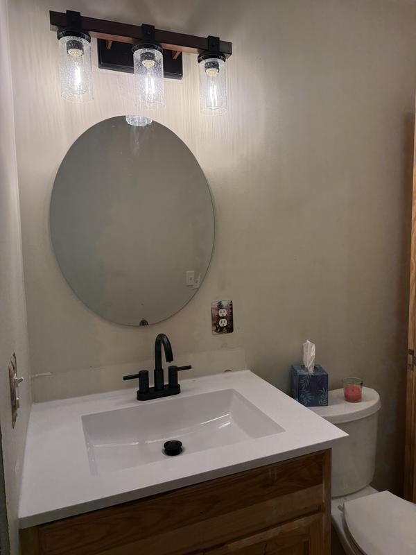 Kichler Barrington 22-in 3-Light Distressed Black Rustic Vanity Light ...