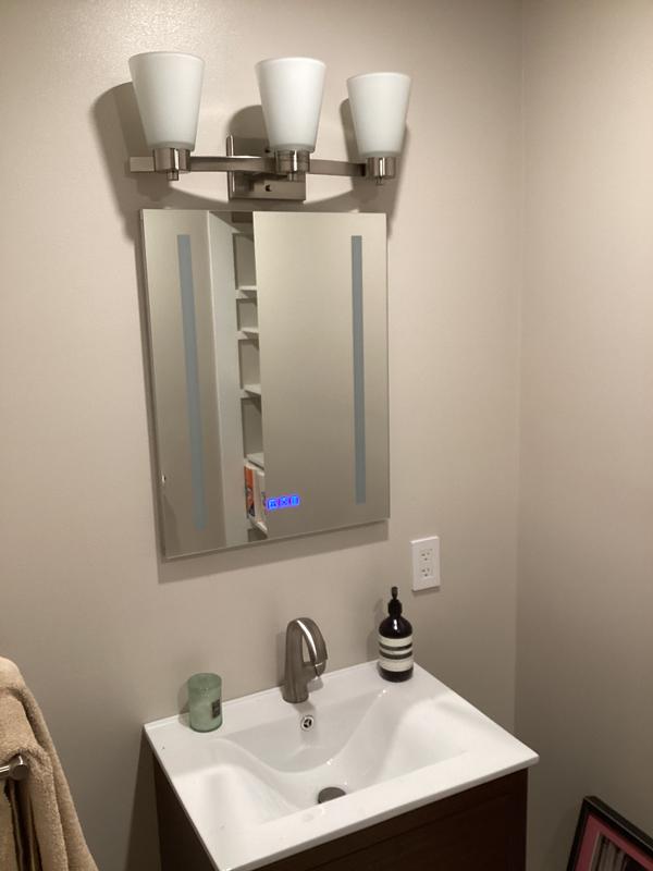 allen + roth Fairendale 21.75-in 3-Light Brushed Nickel Transitional ...