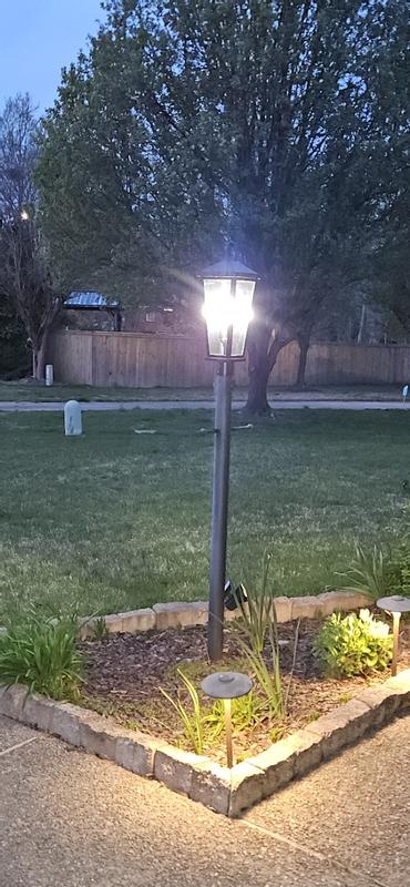 allen + roth Davidson 24.625-in Matte Black Traditional Outdoor Light ...