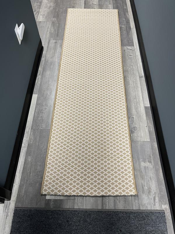 allen + roth 2 X 7 (ft) Ivory Beige Indoor Geometric Machine Washable ...