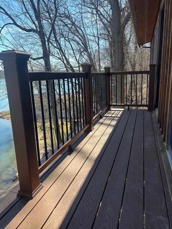 Trex 4-in x 4-in Saddle Composite Deck post base trim in the Deck ...