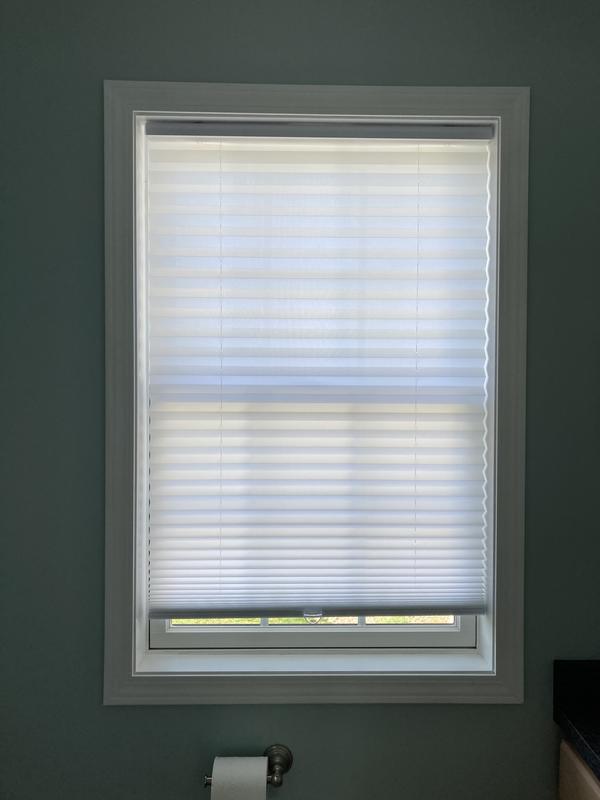 allen + roth 43-in x 48-in Silver Gray Light Filtering Cordless Pleated ...