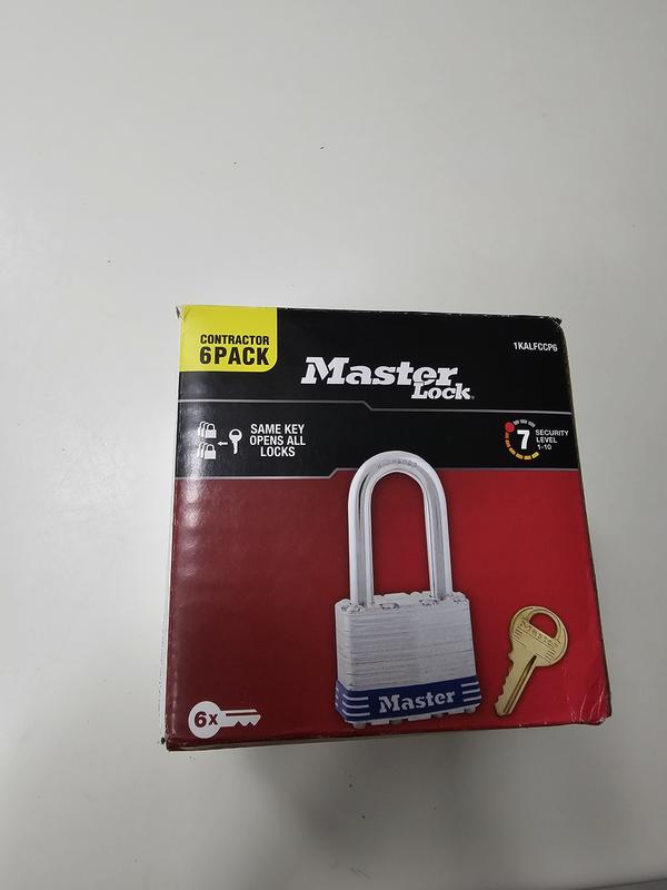Master Lock Pro Pack Outdoor Keyed Padlock, 1-3/4-in Wide x 1-1/2-in ...