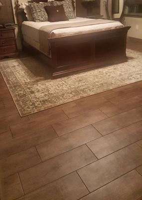 CERAMICAS TESANY Acadia brown Matte 8-in x 24-in Glazed Ceramic Wood ...