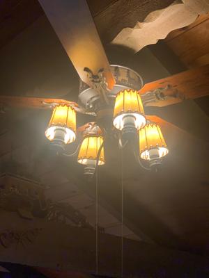 Hunter Adirondack II 52-in Brittany Bronze with Distressed Cherry ...