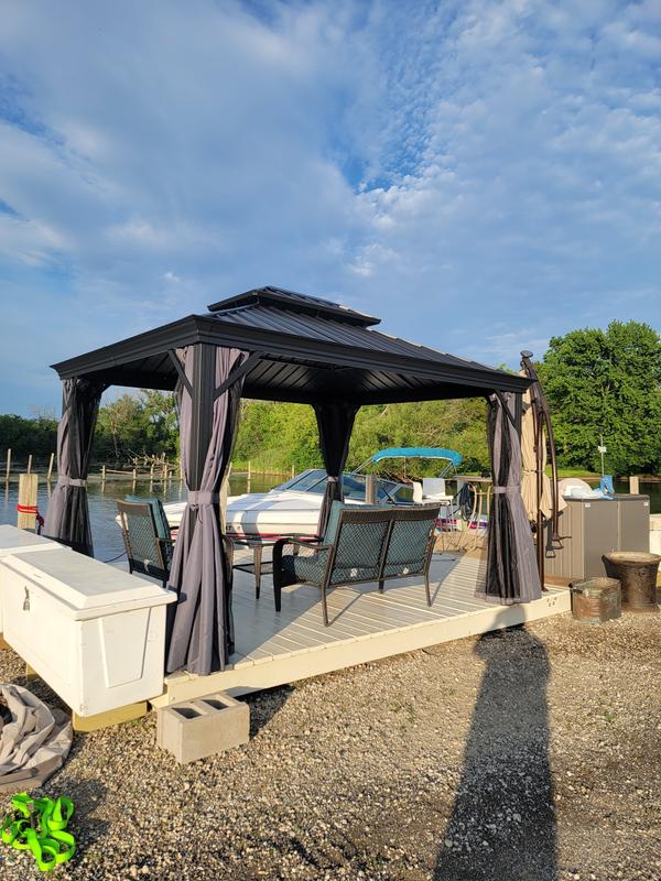 12-ft x 12-ft Brown Solarium with Hardtop Roof in the Gazebos ...
