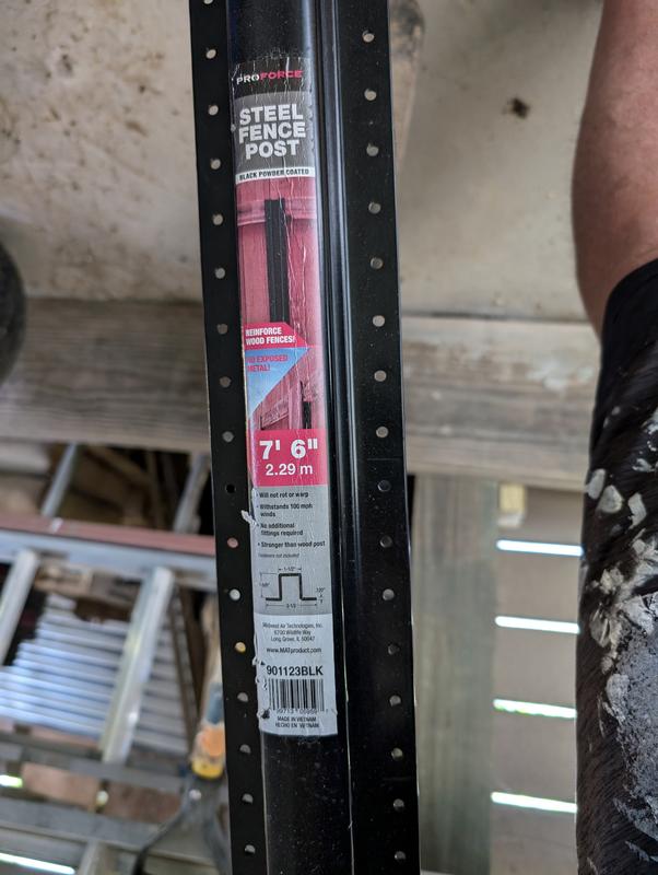 Proforce 7-1/2-ft H x 3-in W Black Galvanized Steel Fence Post in the ...