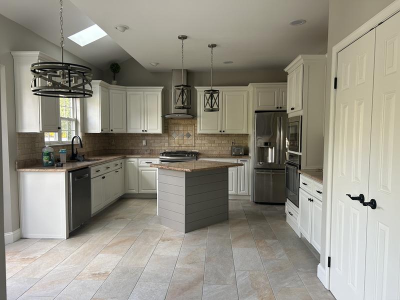 Kichler Stetton Anvil Iron and Distressed Antique Grey Farmhouse Square ...