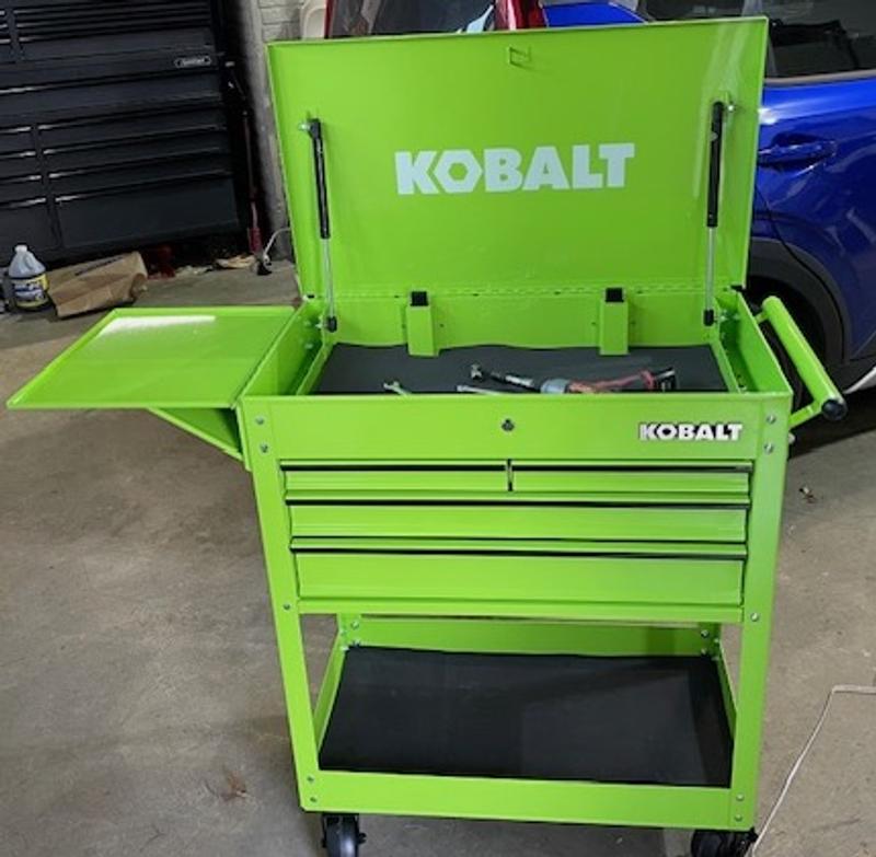 Kobalt 35-in W x 37.5-in H 4-Drawer Steel Rolling Tool Cabinet (Red ...