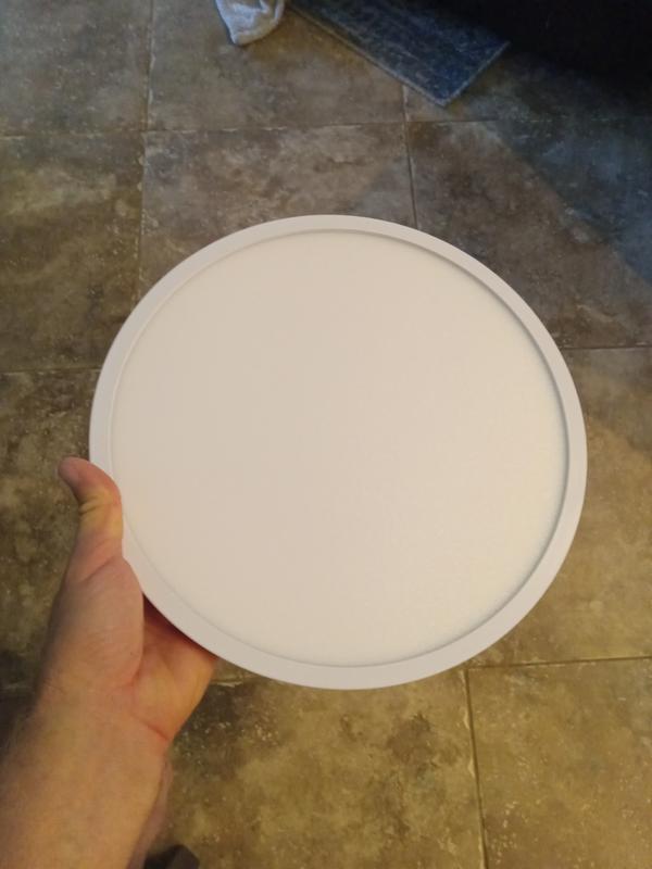 YANSUN 1-Light Brushed White LED Flush Mount Light L-CL042 at Lowes.com