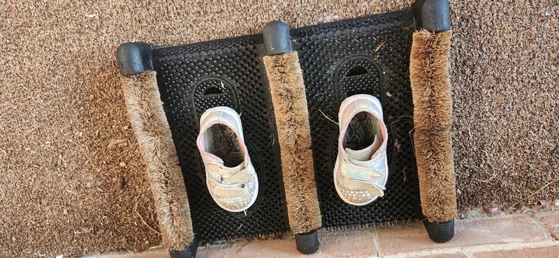 Rubber-Cal 1-ft x 2-ft Brown Coir Rectangular Indoor or Outdoor Home ...