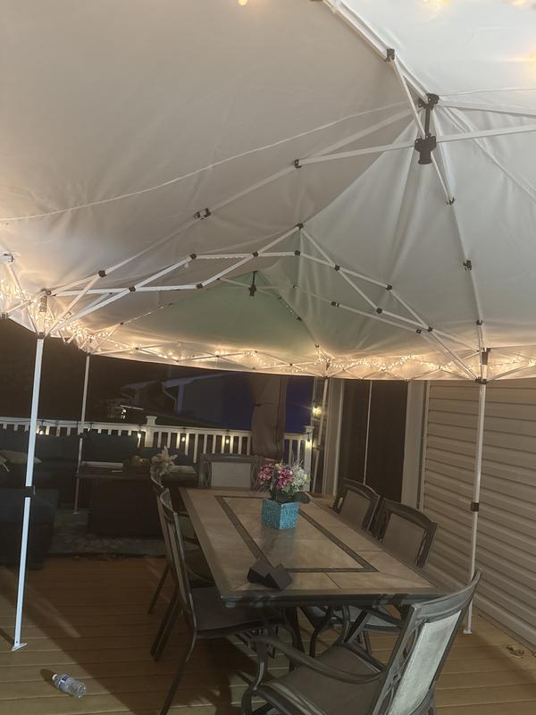 Master Forge 20-ft x 10-ft Rectangle White Pop-up canopy in the ...