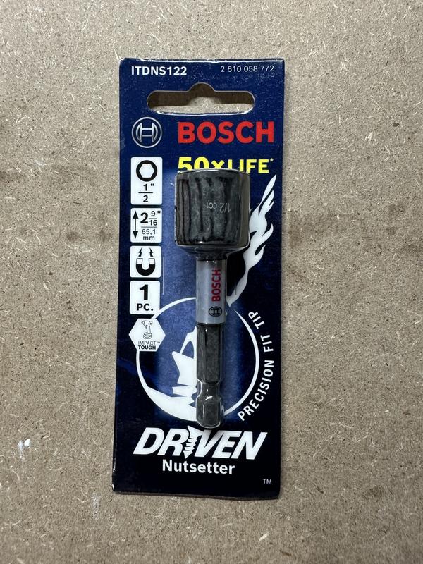Bosch Driven 1/2-in x 2-9/16-in Nutsetter Impact Driver Bit ITDNS122 at ...