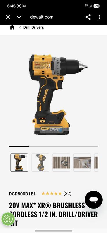 DEWALT XR 20-volt Max 1/2-in Keyless Brushless Cordless Drill (2 ...