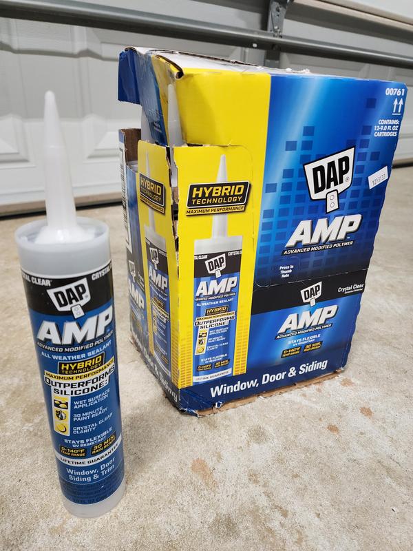 DAP AMP 9-oz Window and Door Crystal Clear Paintable Advanced Sealant ...