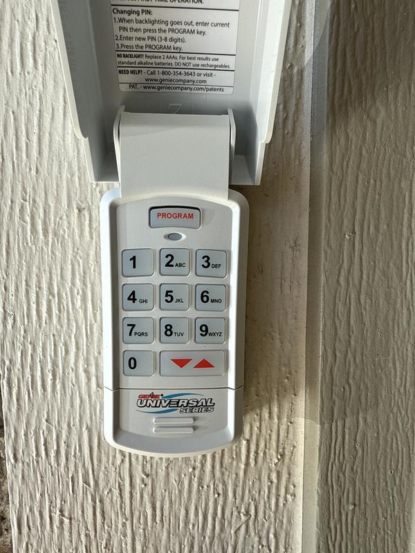 Genie Universal Series Wireless Garage Door Opener Keypad in the Garage ...