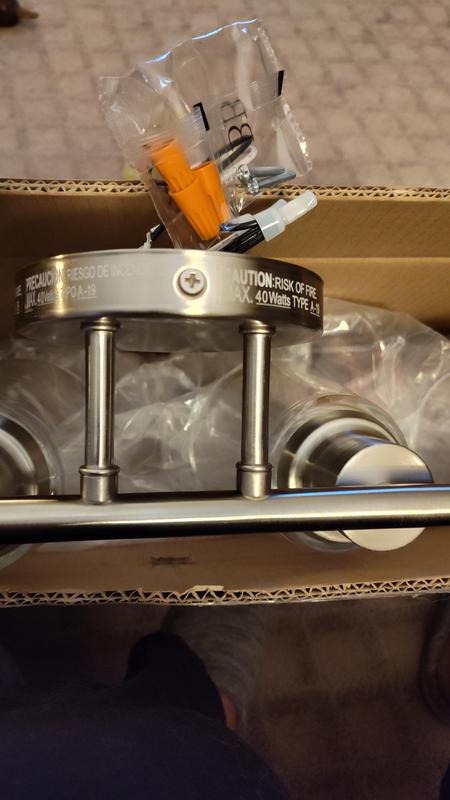 allen + roth Reno 18-in 3-Light Brushed Nickel Led, Transitional Vanity ...