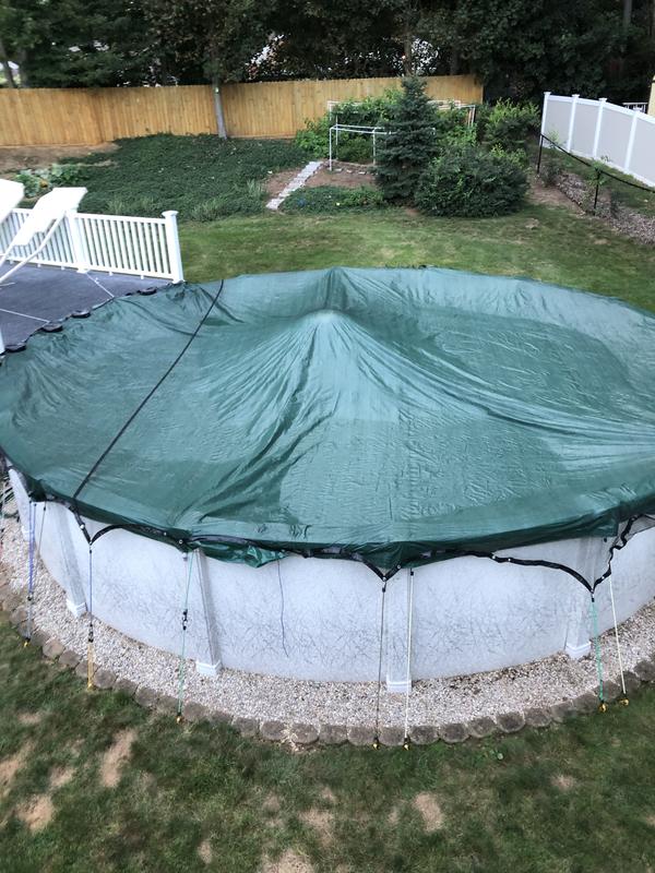 Robelle 28-ft x 28-ft Dura-Guard Polyethylene Winter Round Pool Cover ...