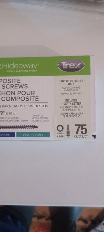 Trex Hideaway 1 Millimeters Clam Shell Hidden Deck Fastener 180 Square ...