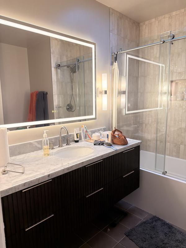 ARIEL Lucia 54-in Brown Oak Undermount Single Sink Bathroom Vanity with ...